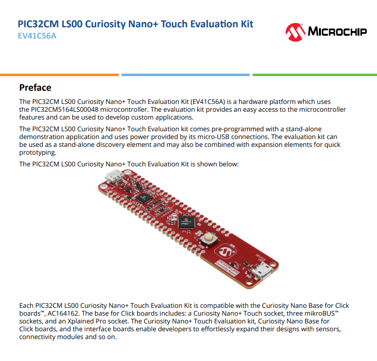 Documentation for the PIC32CM LS00 Curiosity Nano Evaluation Kit | EEE158-Module-1